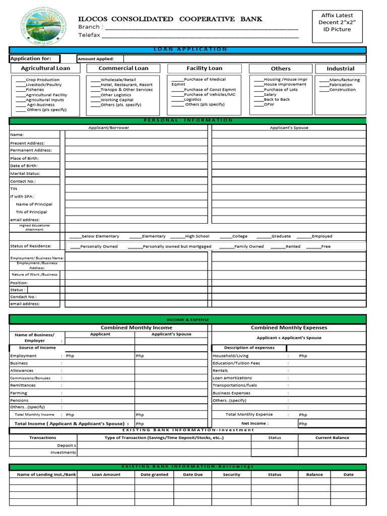 Loan Form1 | PDF | Loans | Banks