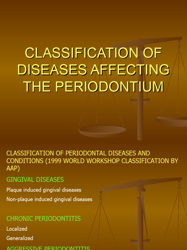 Periodontal Disease Classification | PDF | Periodontology | Health Sciences