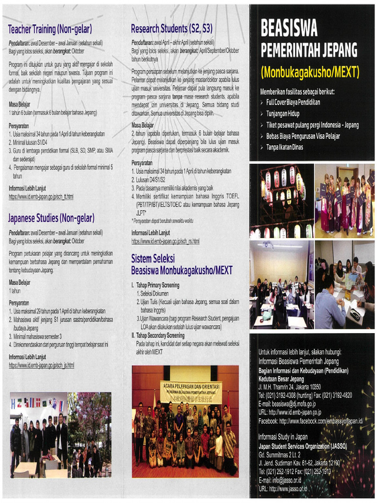 Beasiswa Pemerintah Jepang | PDF