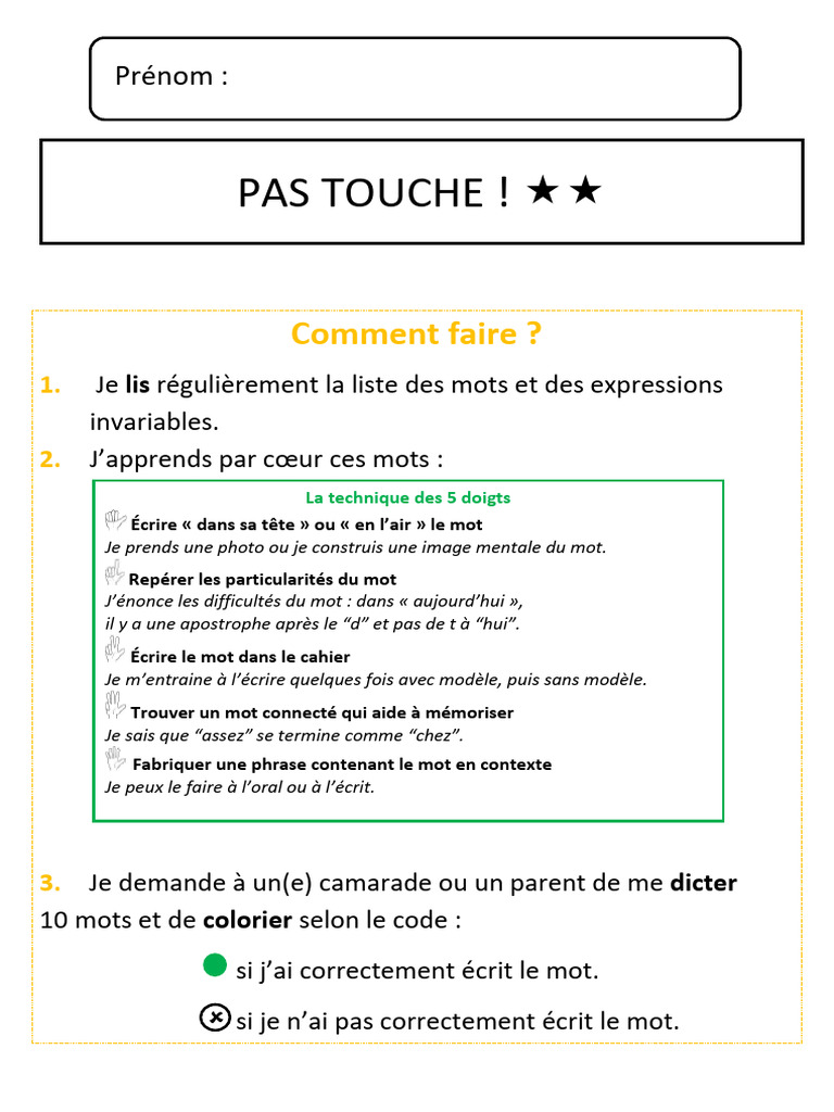 Pas-Touche Ce1 | PDF