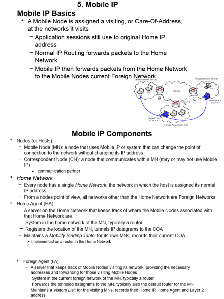 M.SC Mobile Computing Lec 5 | PDF | Computer Network | Internet Protocols