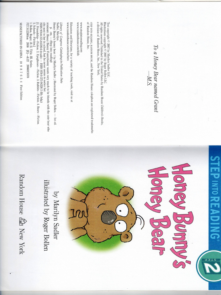 Honey Bunny's Honey Bear | PDF