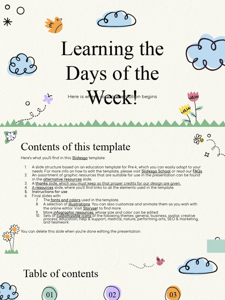 Learning The Days of The Week! by Slidesgo | PDF