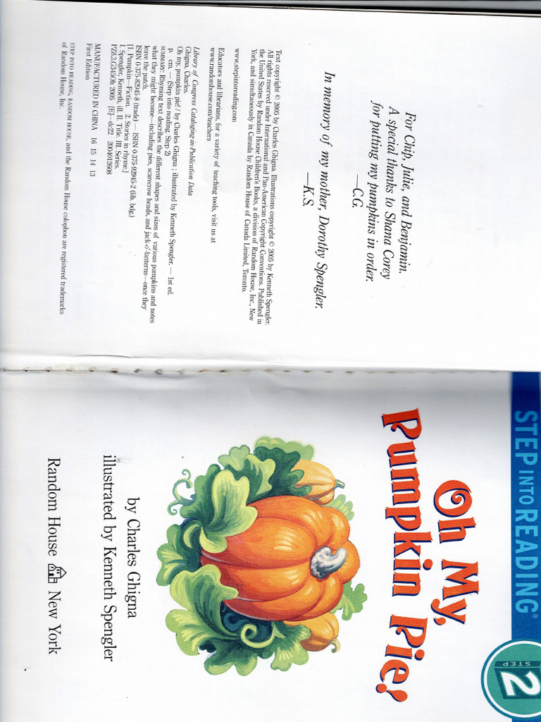 Oh My Pumpkin Pie | PDF