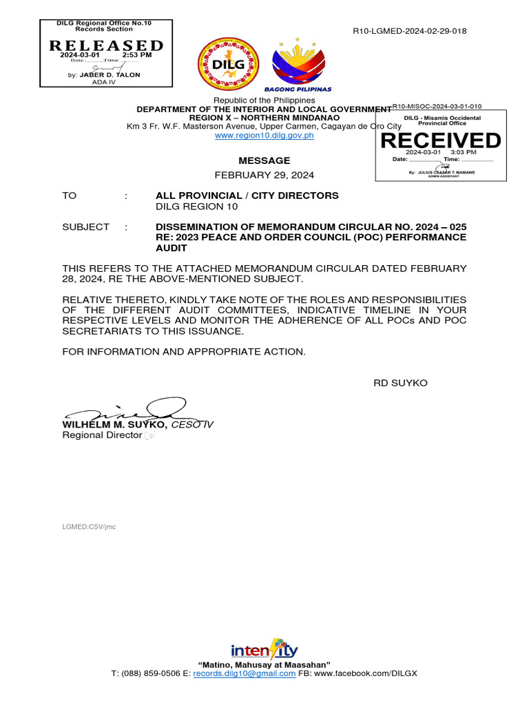 POC Audit New Guidelines CY 2024 | PDF | Science & Mathematics
