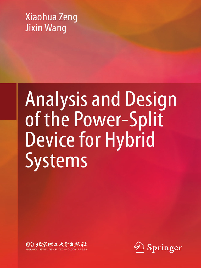 Xiaohua Zeng, Jixin Wang (Auth.) - Analysis and Design of The Power ...