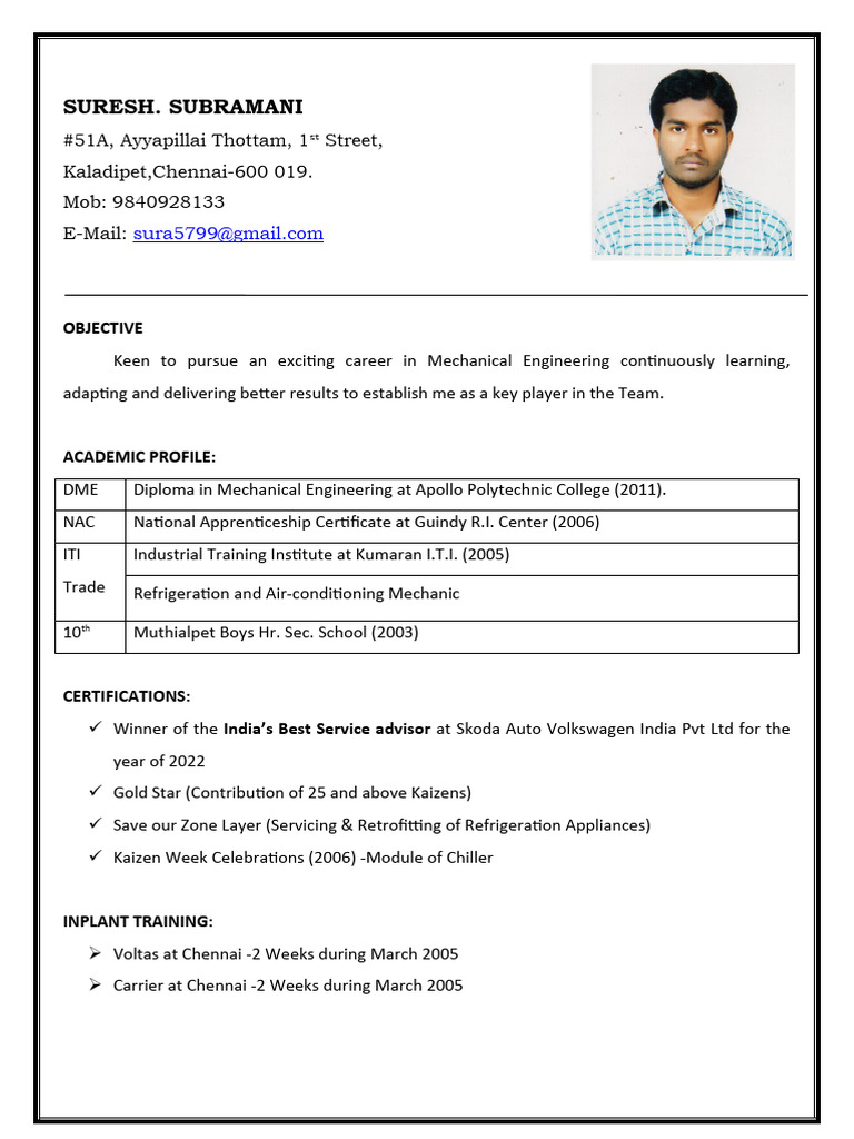 Suresh.s CV | PDF