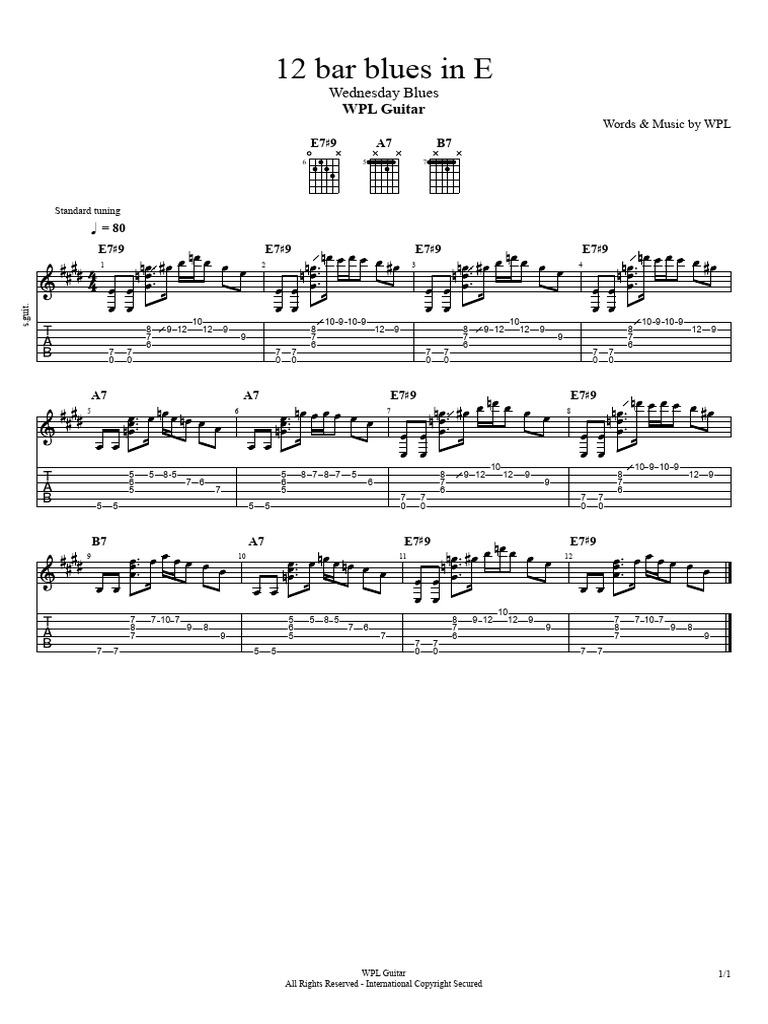 12 Bar Blues in E | PDF