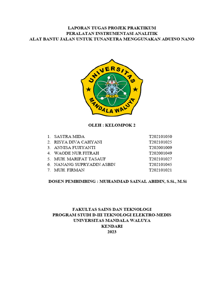 Laporan Tugas Projek Praktikum Instrumentasi Analitik | PDF | Teknologi & Rekayasa