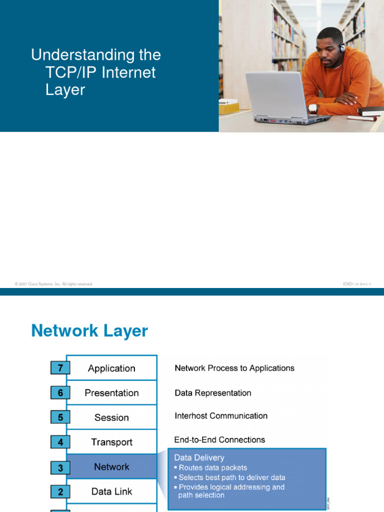 Understanding The TCP/IP Internet Layer: © 2007 Cisco Systems, Inc. All ...