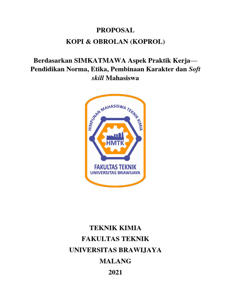 PROPOSAL KEGIATAN KOPROL 2021 - Dept EKP | PDF