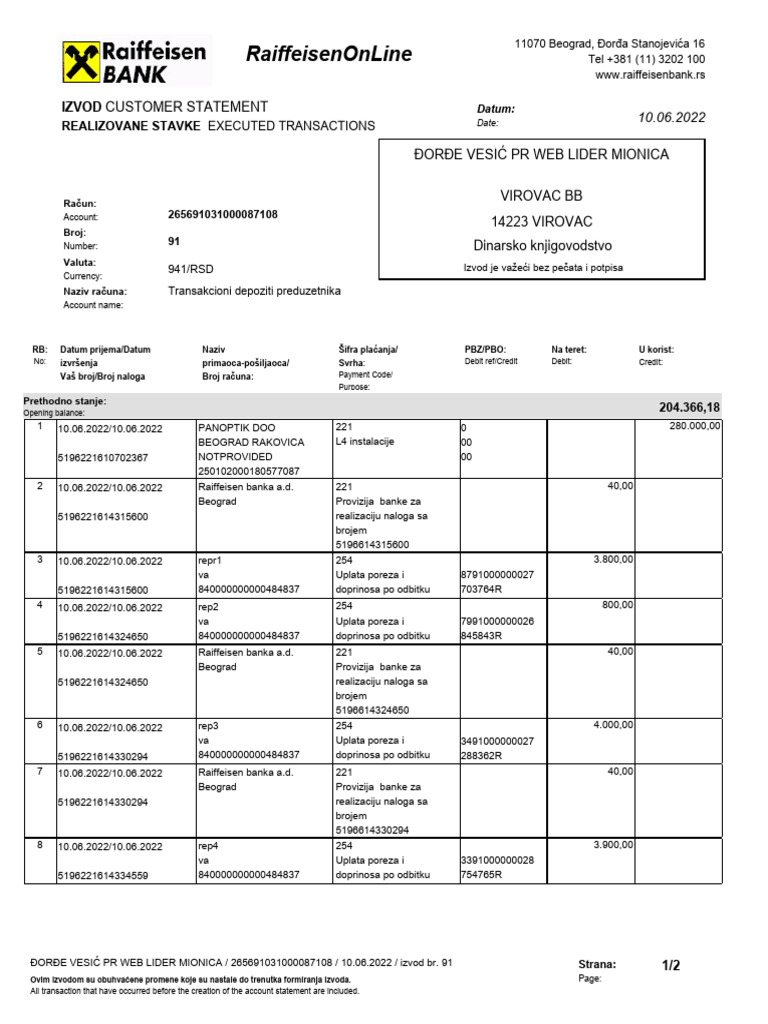 Dokaz o Uplati | PDF