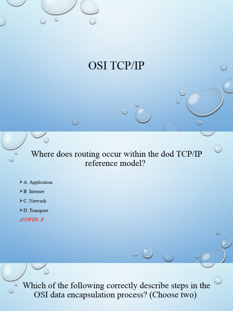 Osi Tcpip | PDF | Osi Model | Internet Protocol Suite