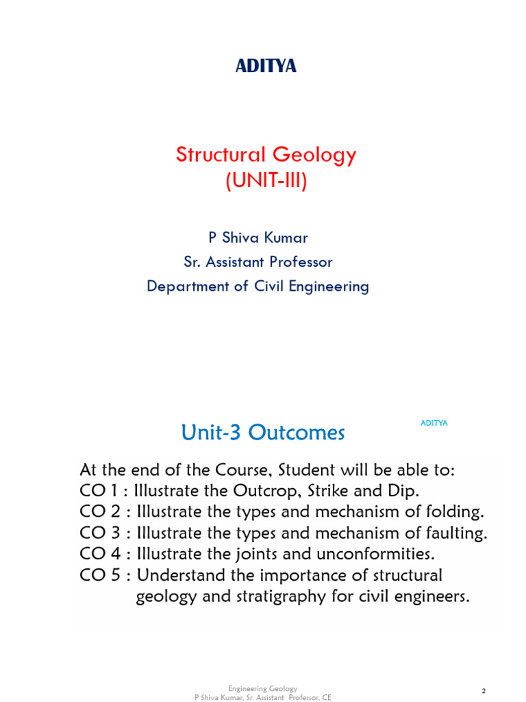 Engineering Geology Unit 3 | Download Free PDF | Fault (Geology ...