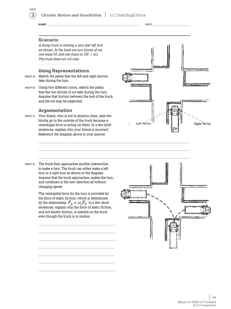 Circular Motion Workbook Answers | PDF