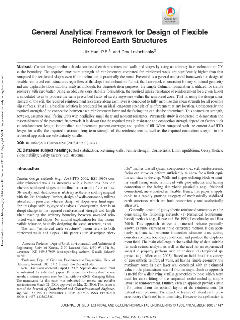 Han - 2006 - General Analytical Framework For Design of ...