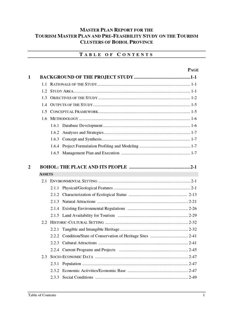 Tourism Master Plan Report | PDF | River | Tourism