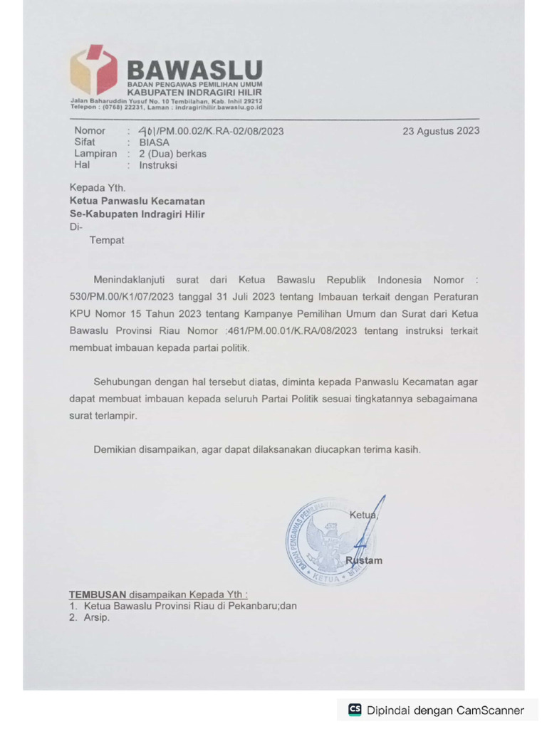 Instruksi Imbauan Kampanye | PDF