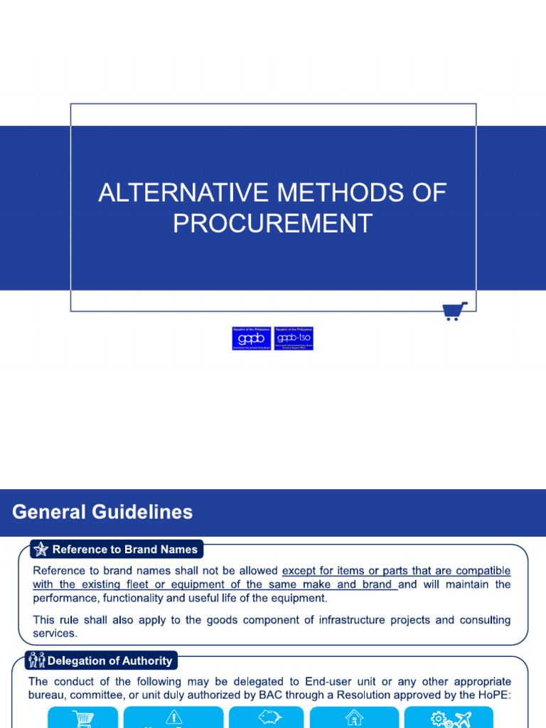 Altrenative Methods of Procurement | PDF