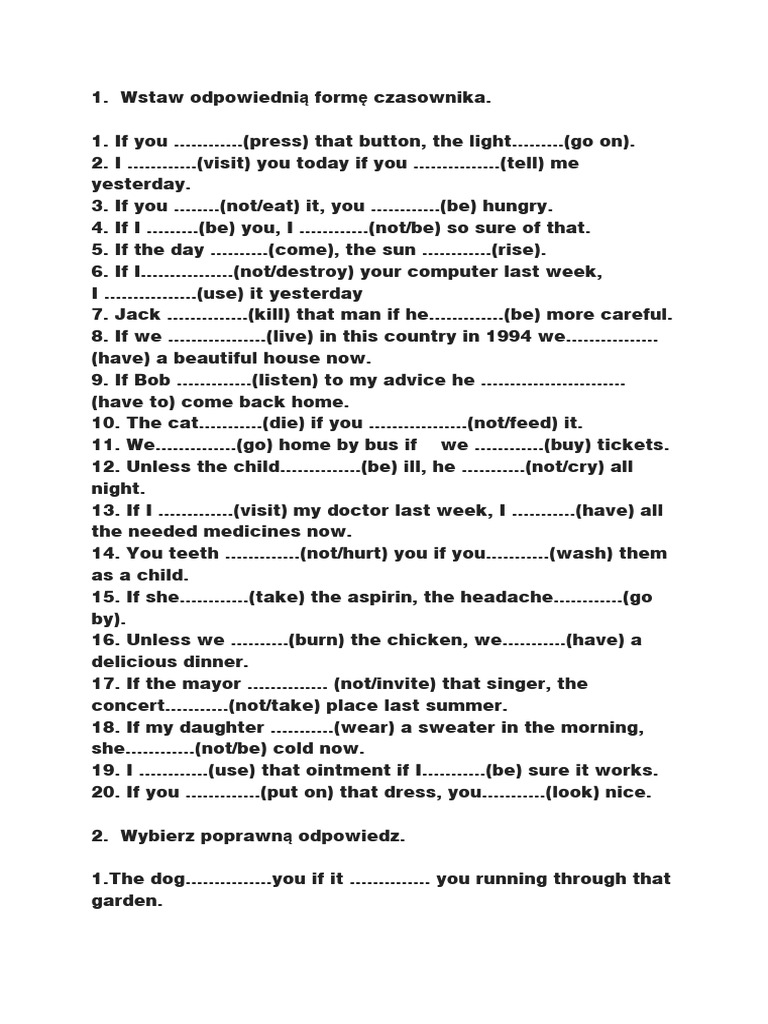 Tryby Warunkowe - ĆW | PDF