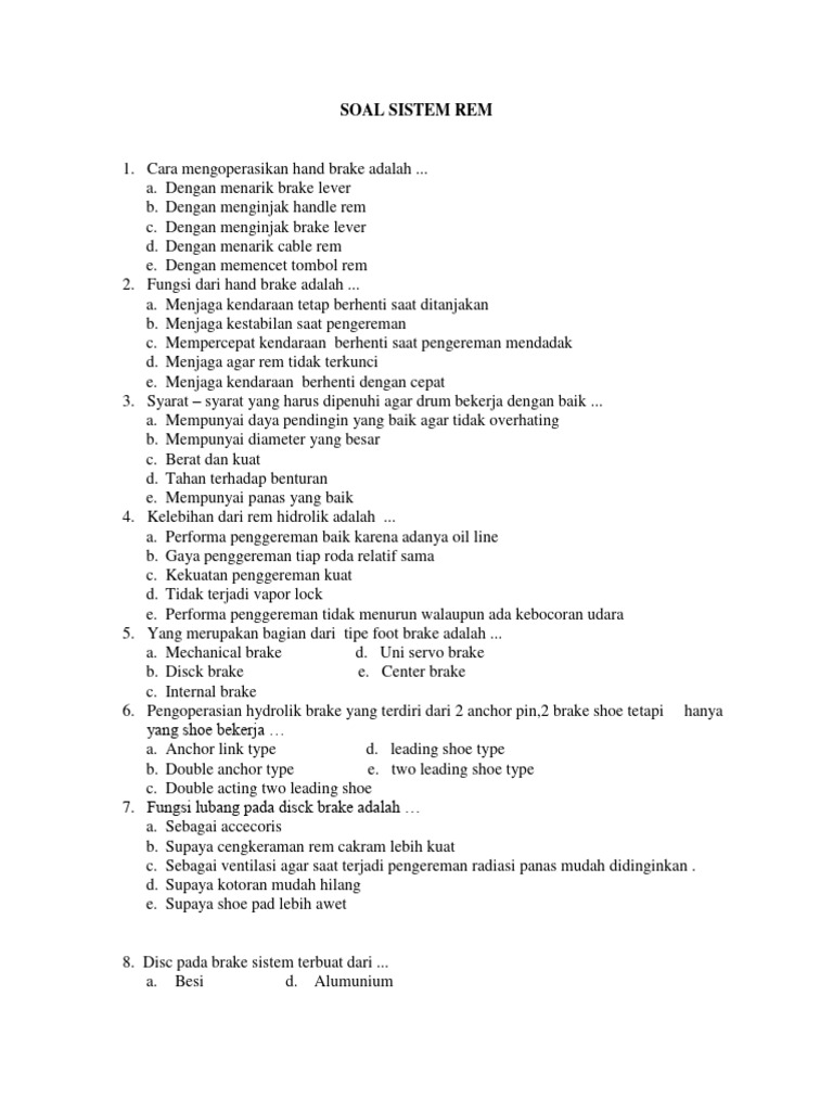 Soal Rem Kelas Xi - Bagian 1 | PDF