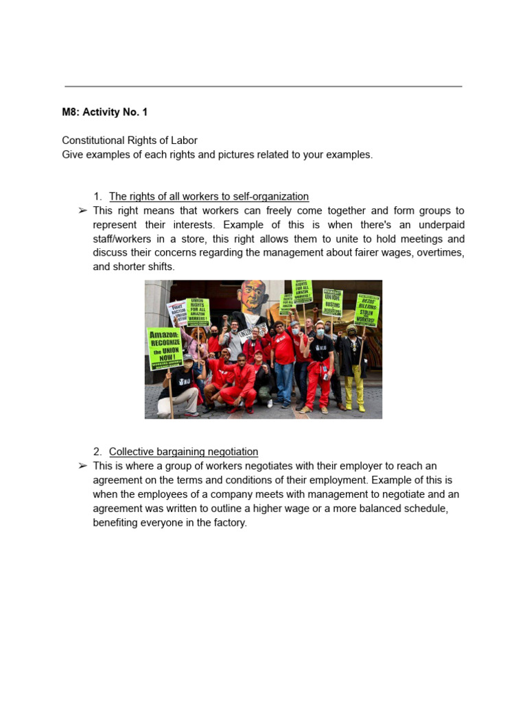 Labor Rights and Peaceful Strikes | PDF | Employment | Strike Action