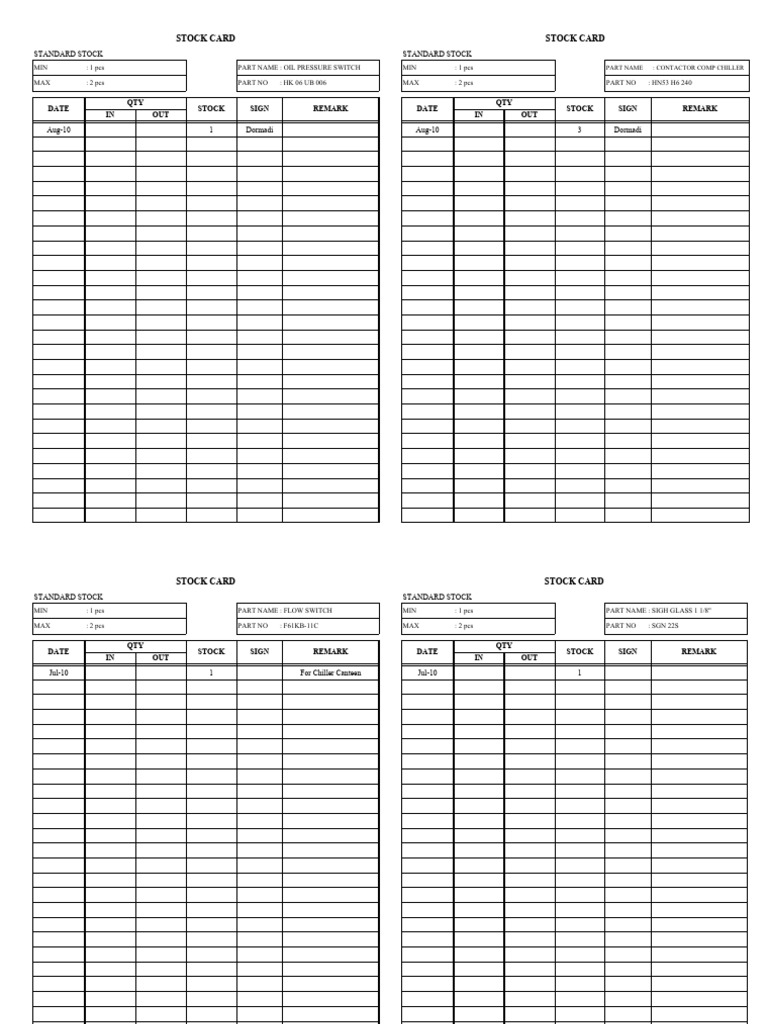 Stock Card | PDF