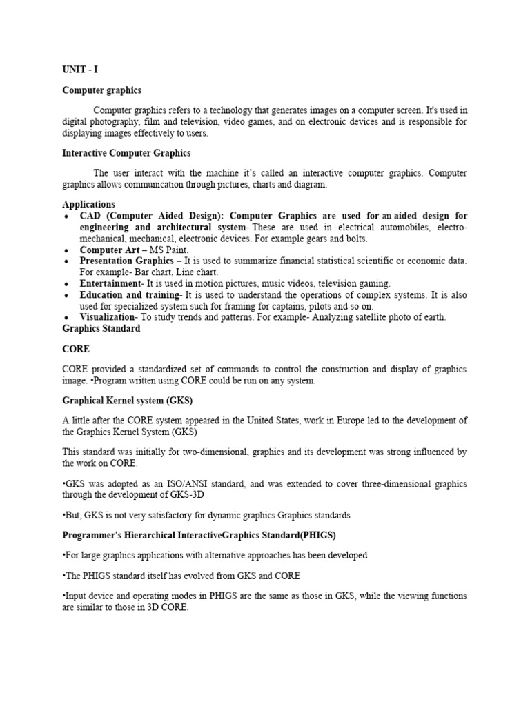 Computer Graphics | PDF | Graphics | Perpendicular