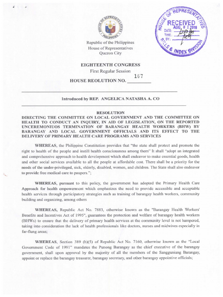 Inquiry On Termination of BHW | PDF