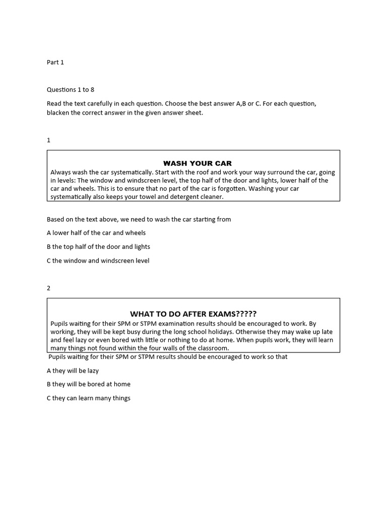 Form 3 Reading Paper Completed732023 | PDF | Adolescence | Flowers