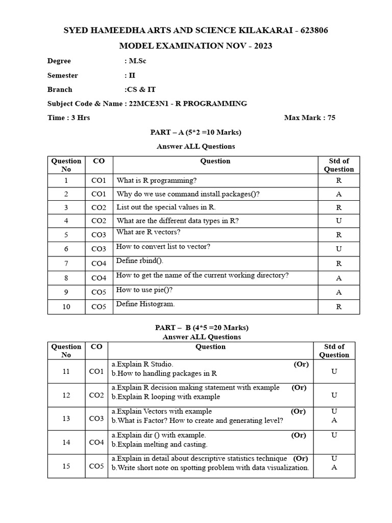 Model R | PDF | Applied Mathematics | Computer Science