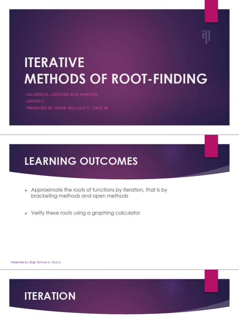 Lesson 2 Methods of Root Finding | PDF | Numerical Analysis ... Lesson 2 Methods of Root Finding | PDF | Numerical Analysis ...