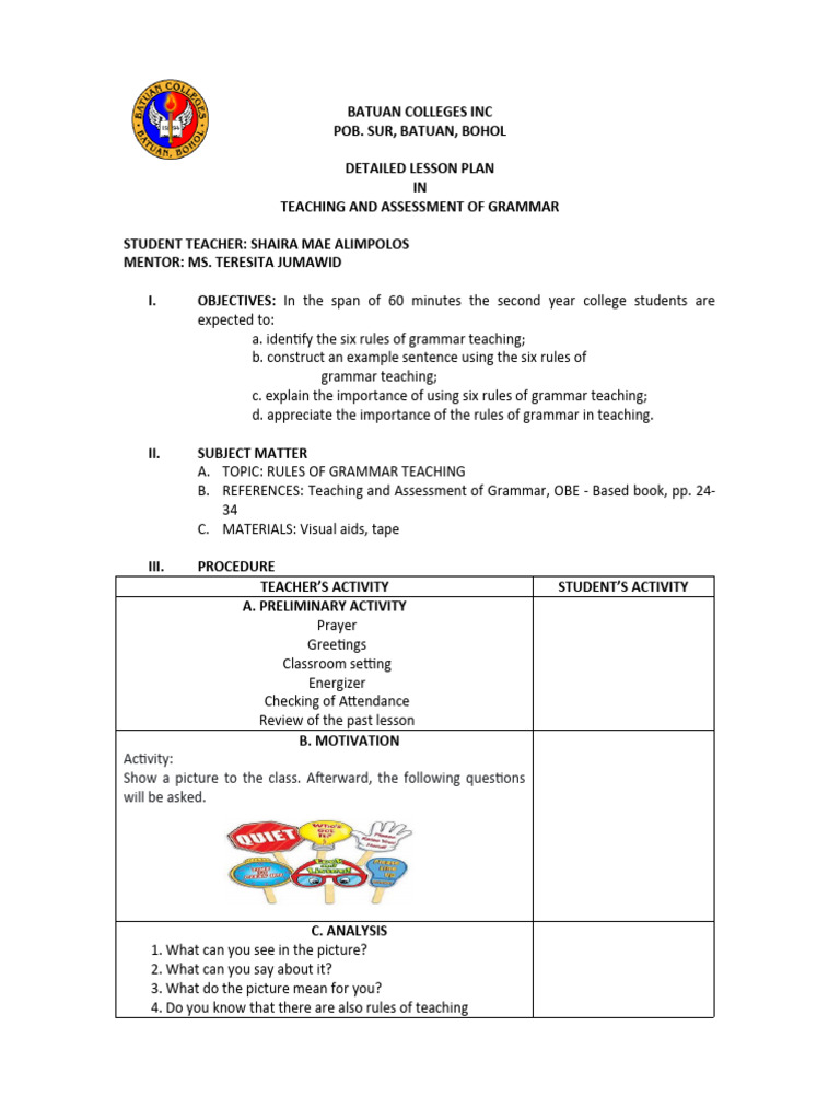 Teaching and Assessment DLP | PDF | Teachers | Learning