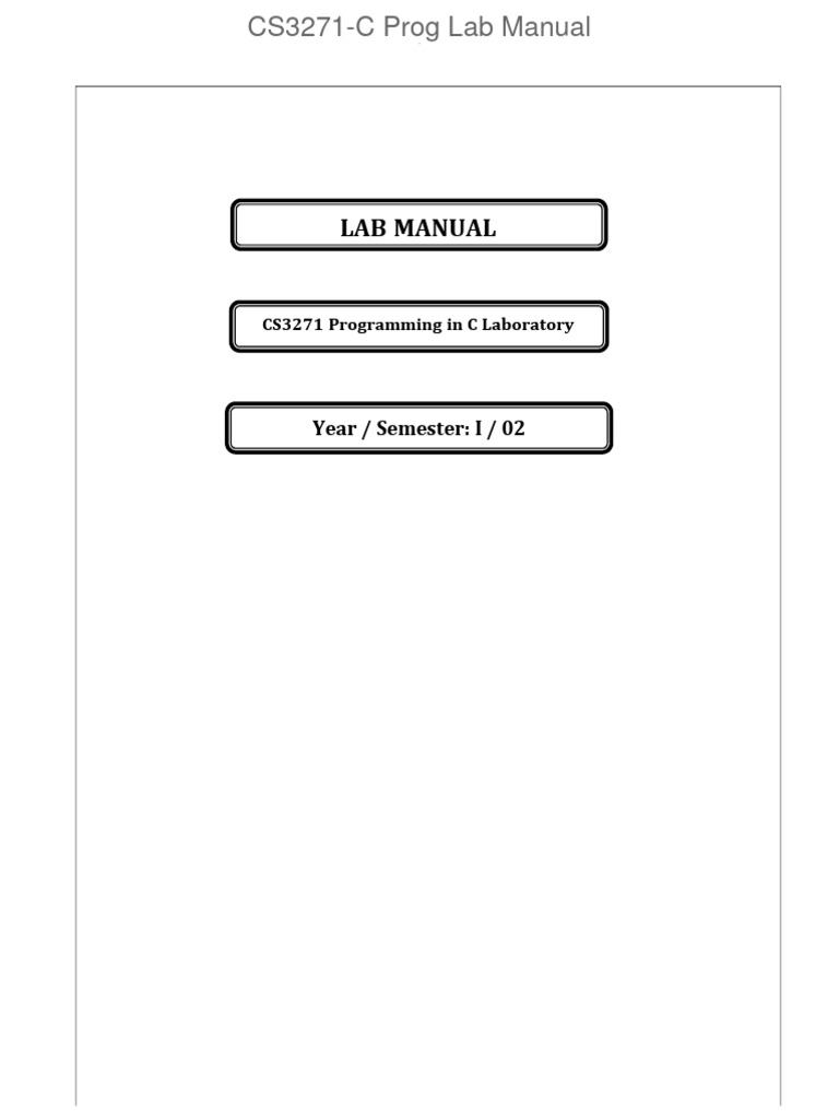 Cs3271 Programming In C Pdf Pointer Computer Programming C Programming Language 