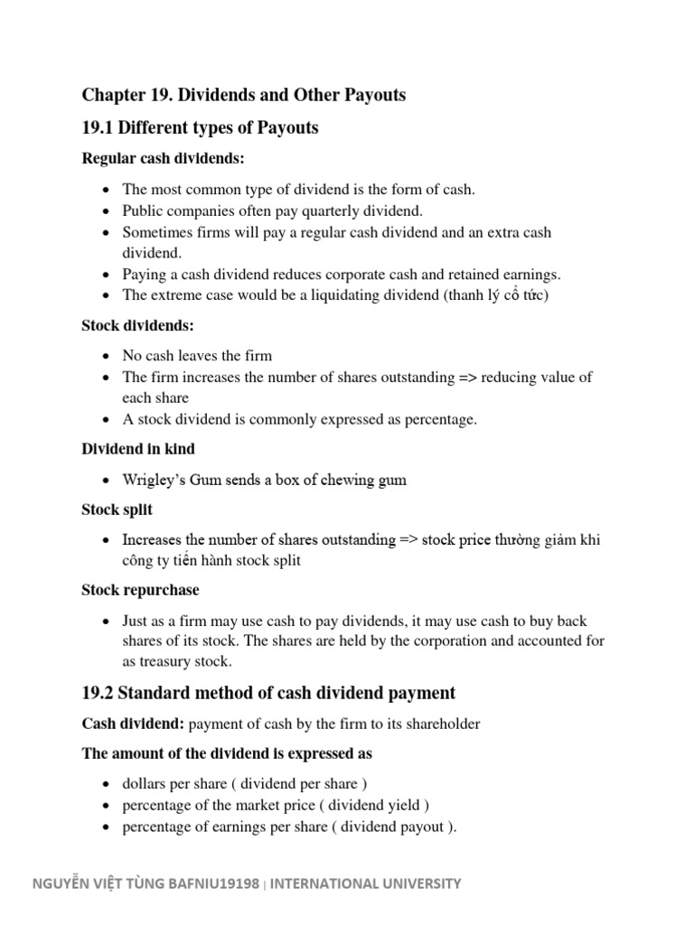 Understanding Dividend Policies | PDF | Share Repurchase | Dividend