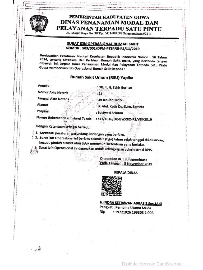 Surat Izin Operasional | PDF