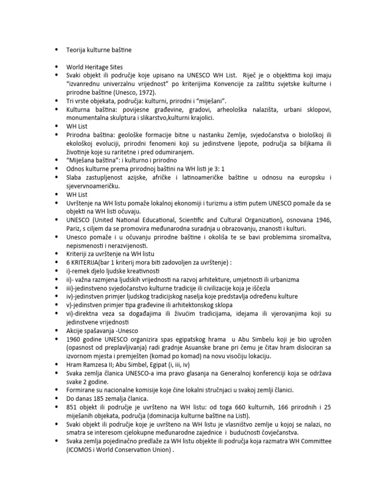 Teorija Kulturne Baštine | PDF