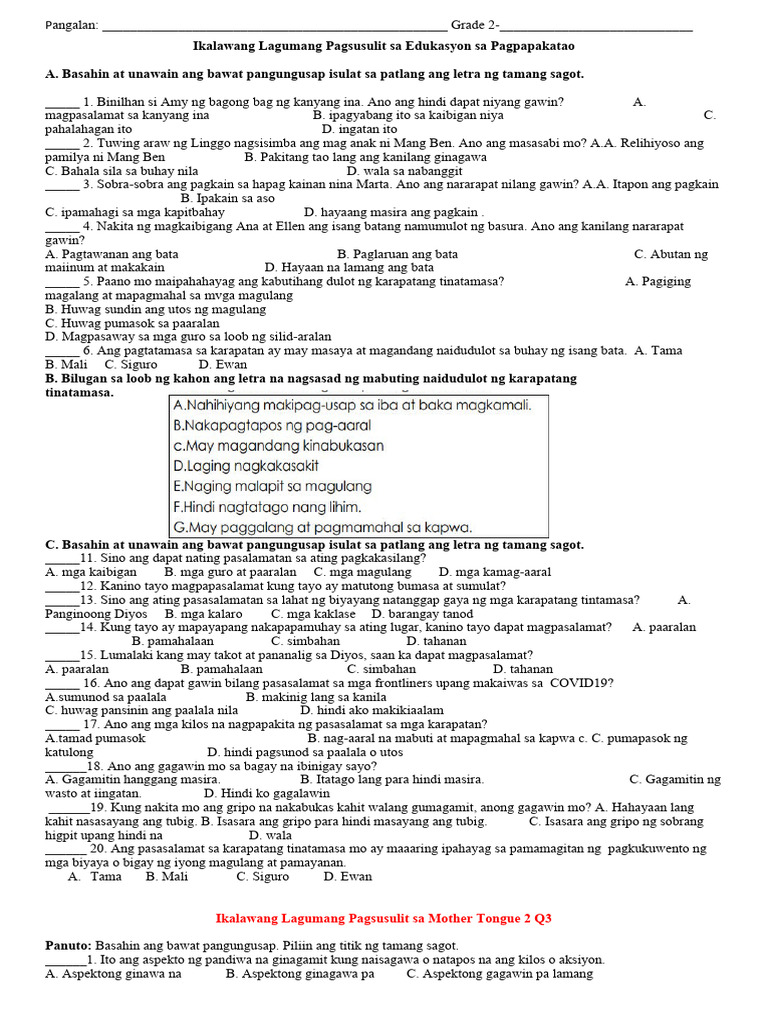 Q3 WK 3&4 Summative Compiled | PDF