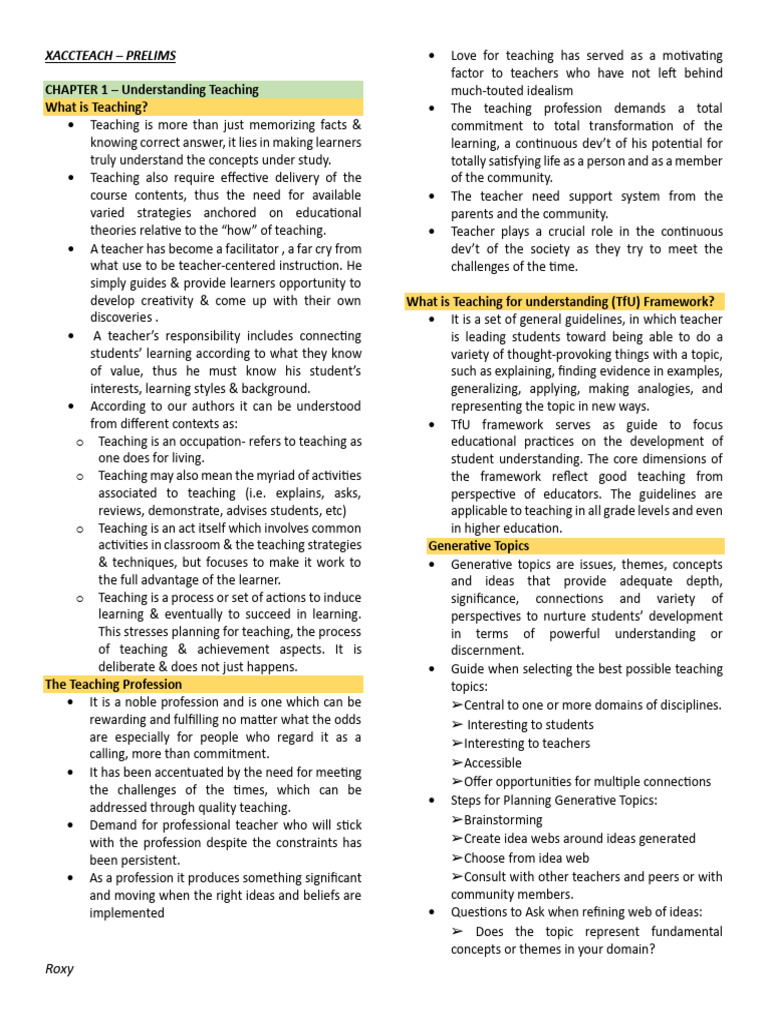 Xaccteach Prelims | PDF | Learning | Learning Styles
