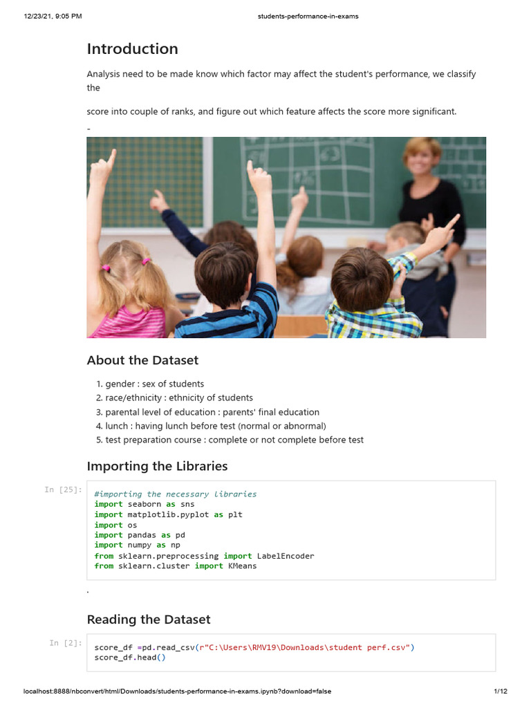 Students Performance Analysis | PDF