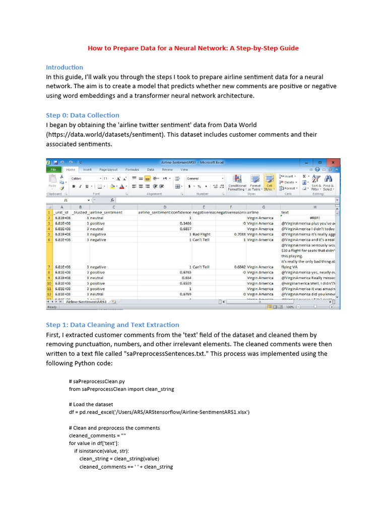2023 Aug How To Prepare Data For A Neural Network A Step-by-Step Guide | PDF | Text File ...