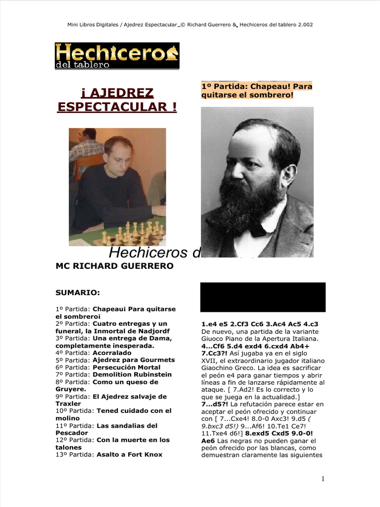 Dokumen - Tips - Ajedrez Hechiceros Del Tablero Ajedrez Espectacular en ...