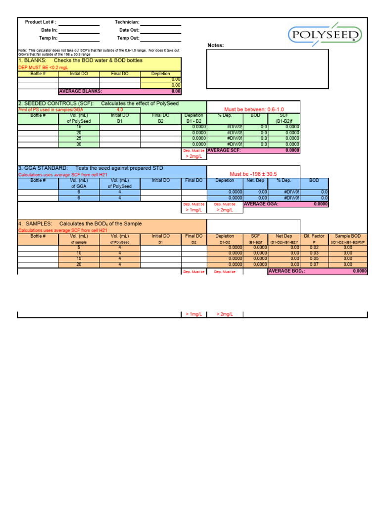 BOD Calculator | Download Free PDF | Respiration | Pollution
