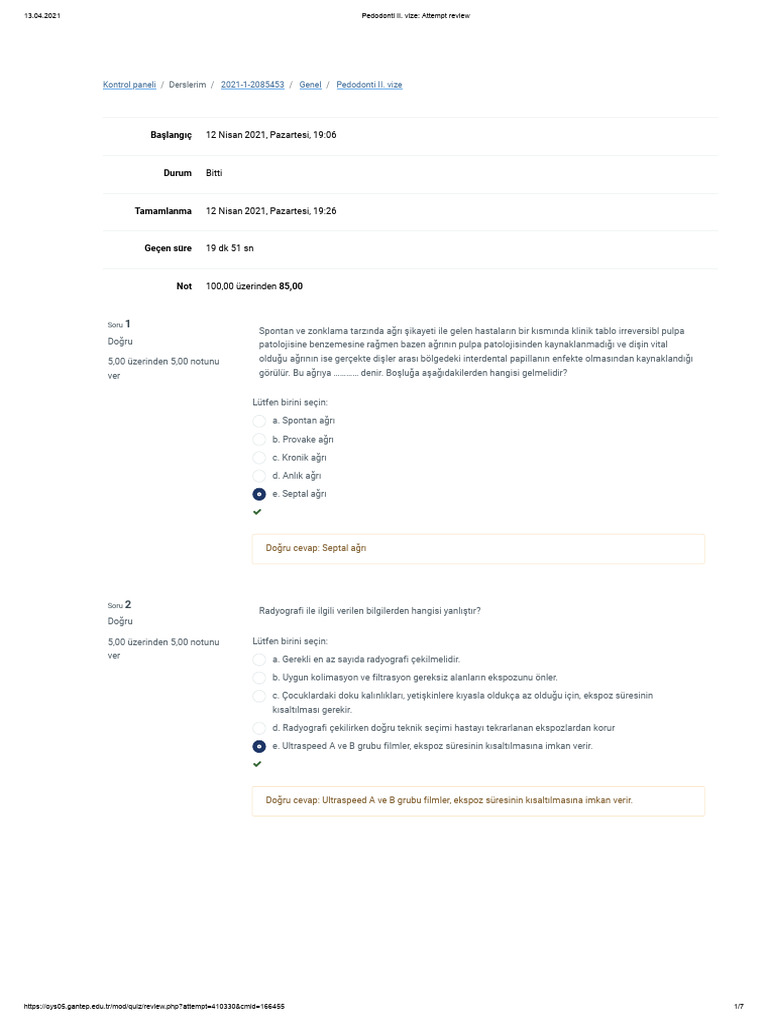 Pedodonti II. Vize - Attempt Review | PDF