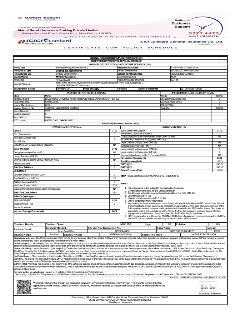 3001 Mi 1354986900000 | PDF | Insurance | Deductible