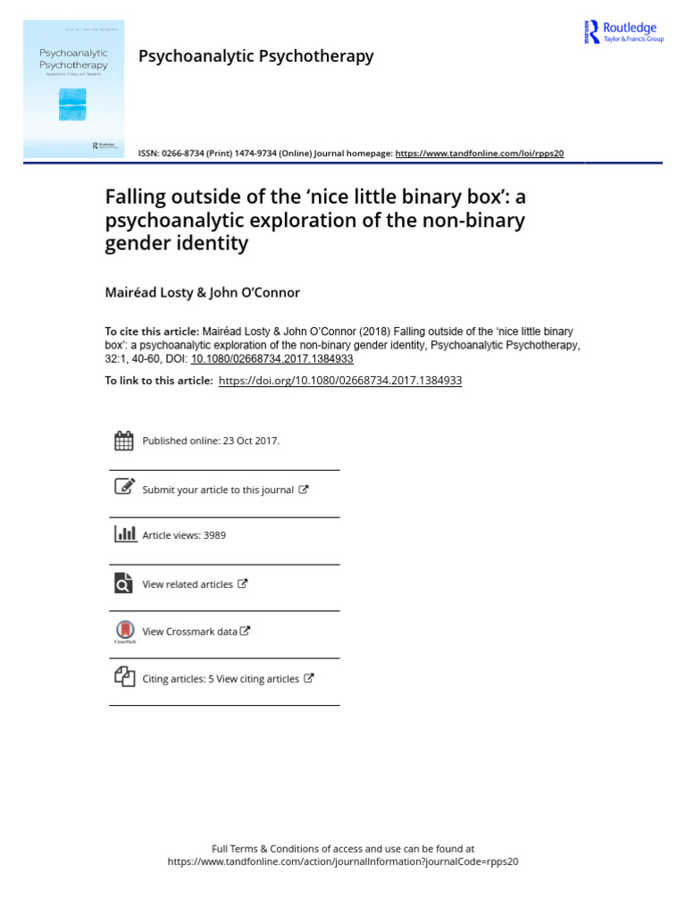 2 - Falling Outside of The Nice Little Binary Box A Psychoanalytic Exploration of The Non-Binary ...