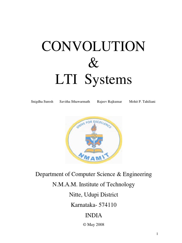 Convolution and LTI Systems | PDF | Convolution | Continuous Function