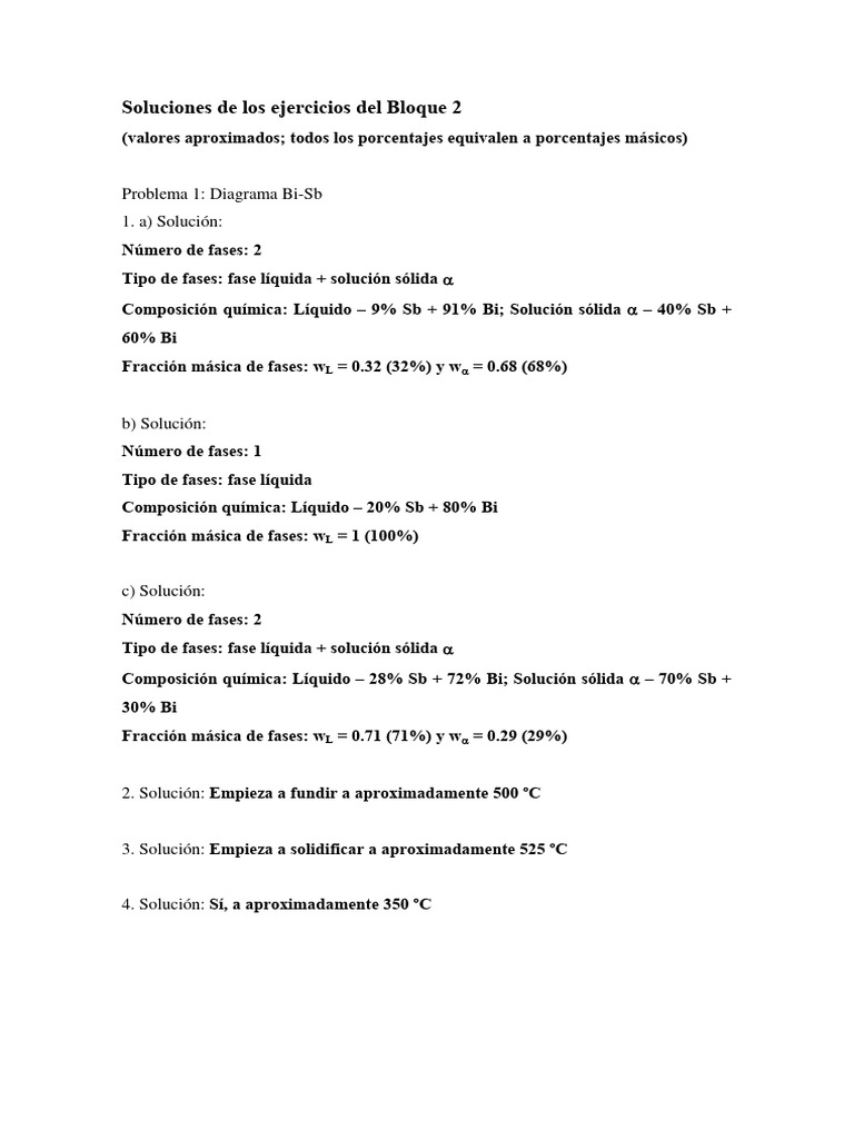 Soluciones Ejs Bloque 2 | PDF | Procesos Quimicos | Naturaleza