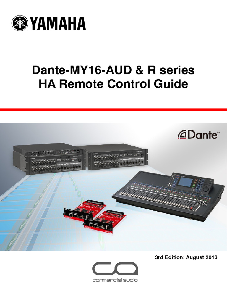 Dante-MY16-AUD HA Control Guide | PDF | Remote Control | Clock