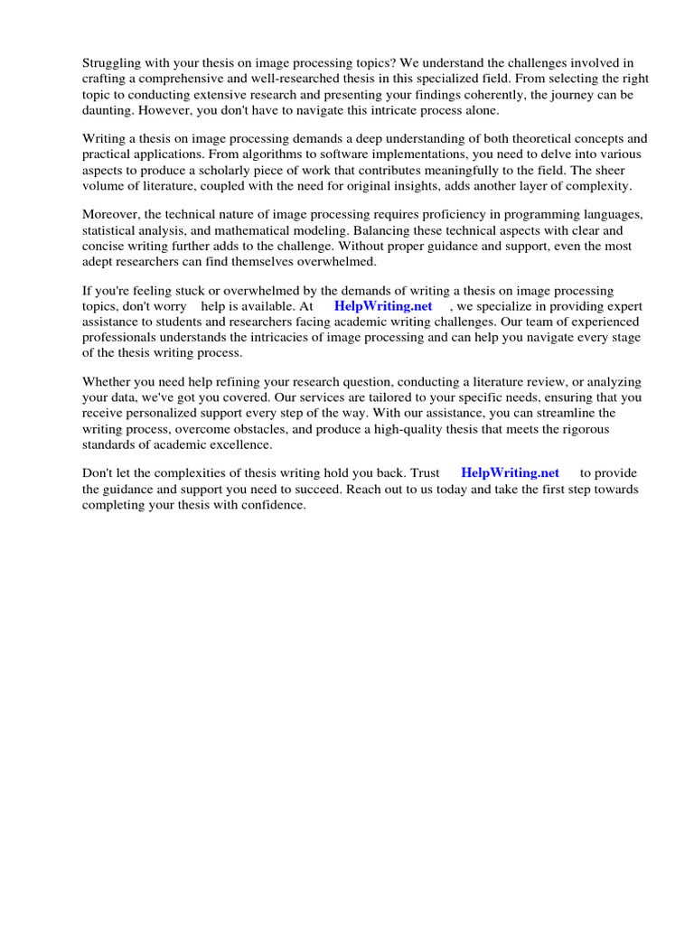 Thesis Topics Image Processing | PDF | Thesis | Deep Learning